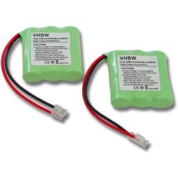 2x Akku kompatibel mit Master Veraphone Micro schnurlos Festnetz Telefon (300 mAh, 3,6 v, NiMH) - Ersatz für T427, 30AAAM3BMX - vhbw