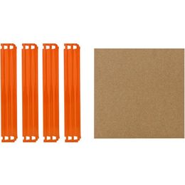 shelfplaza - profi 60x60cm Komplettes Fachboden-Set für Steckregale in blau-orange / HDF-Fachboden / zusätzliche Fachböden für Schwerlastregale