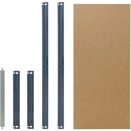 shelfplaza - home 23x60cm Komplettes Fachboden-Set für Steckregale in blau / HDF-Fachboden / zusätzliche Fachböden für Schwerlastregale - blau