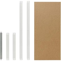 shelfplaza - office 80x30cm Komplettes Fachboden-Set für Steckregale in lichtgrau / HDF-Fachboden / zusätzliche Fachböden für Schwerlastregale