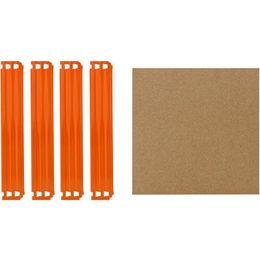 shelfplaza Profi 30x30cm Komplettes Fachboden-Set für Steckregale in blau-orange / HDF-Fachboden / zusätzliche Fachböden für Schwerlastregale - blau-orange