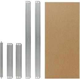 shelfplaza® PROFI 90x45cm Komplettes Fachboden-Set für Steckregale in verzinkt / HDF-Fachboden / zusätzliche Fachböden für Schwerlastregale - verzinkt