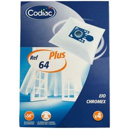 daniplus Codiac 4 Vlies Staubsaugerbeutel Ref 64 Plus kompatibel zu eio, Chromex , Swirl EIO80