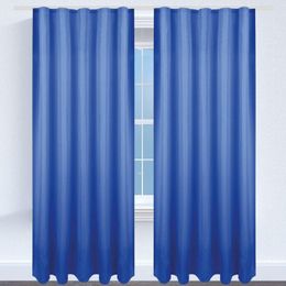 Gardine mit Universalband 140x245 cm in Blau, blickdichter Vorhang mit Kräuselband in vielen Variationen - Blau