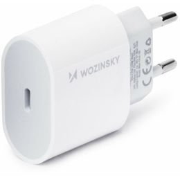 Netzladegerät Schnellladegerät usb c pd 20W + usb c / iPhone-Anschluss Kabel 1m Weiß - Wozinsky