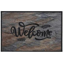 MD-Entree MD Entree Impression Eingangsmatte - Teppichmatte - Küchenteppich: 40x60 cm, welcome stone