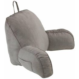 Maximex - Bequemes Rückenkissen zum Sitzen im Bett, mit Tasche für Handy, Fernbedienung