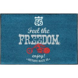 Wash&dry - Route 66 Waschbare Fußmatte - Feel The Freedom 50x75 cm Wash+Dry