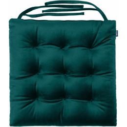 Loft 25 - Sitzkissen für Wohnzimmer, Samt Stuhl Kissen für den Innenbereich, Anti-Rutsch-Stuhl Sitzkissen mit sicheren Bindungen - Wald