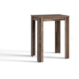 Bartisch Nele / Industrial-Look Küchentisch in Old Wood-Optik / Hoher Esstisch / 80 x 60, h 104 cm - ByLiving