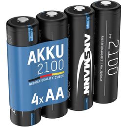 Akku aa Mignon 2100mAh NiMH 1,2V - Batterien wiederaufladbar (4 Stück) - Ansmann