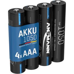 Ansmann Akku AAA 1100mAh NiMH 1,2V - wiederaufladbar, hohe Kapazität (4 Stück)