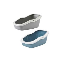 Ibanez Katzentoilette Hohe Toilette Katzen WC BLAU