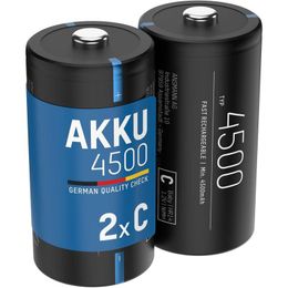 Ansmann - Akku Baby c 4500mAh NiMH 1,2V - Batterien wiederaufladbar (2 Stück)