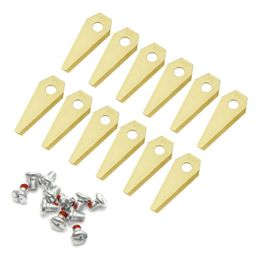 TRADESHOP 12x Messer Klingen Titan 1mm kompatibel mit Bosch Indego 1100 Connect, Indego 1200 Connect, Indego 1300, Indego m 700 ersetzt F016800321 - Trade-shop