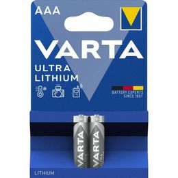 Professional Lithium-AAA-Batterien (Micro) 2er Blister 1100 mAh (06103 301 402) - Varta