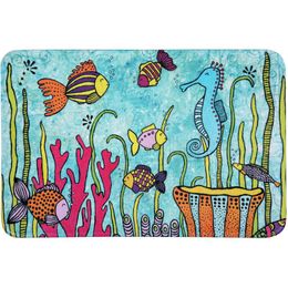 Wenko - Badematte Rollin'Art Ocean Life, 45 x 70 cm, Mehrfarbig, Polyester mehrfarbig - mehrfarbig