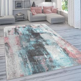 Paco Home - Designer-Teppich Für Wohnzimmer, Pastellfarben, Farbverläufe, Abstrakt In Bunt 60x100 cm