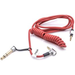 vhbw Audio AUX Kabel kompatibel mit Monster Beats by Dr. Dre Solo 3 Wireless Kopfhörer - Audiokabel 3,5 mm Klinkenstecker auf 6,3 mm, 150 cm Rot