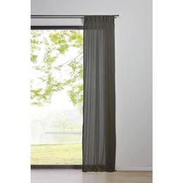 ONDECO Schlaufenschal Pure Gardinen Blickdicht Vorhang Schlafzimmer 1er Set - Grau - 135x245 cm