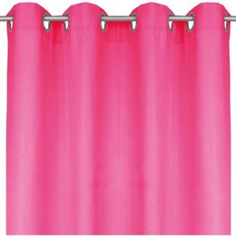 Bestlivings Blickdichte Pinke Gardine mit Ösen in 140x225 cm ( BxL ), in vielen Größen und Farben - Pink