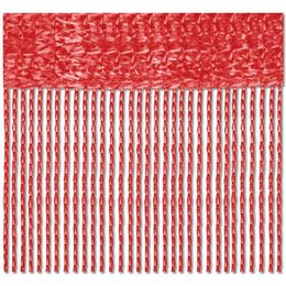 Bestlivings Fadenvorhang 2er Pack Gardine Raumteiler, Auswahl: 90x240 rot - feuerrot