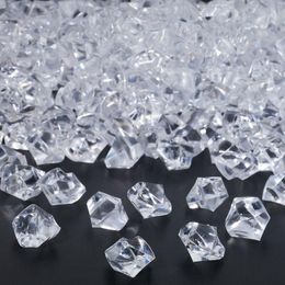 Deko Diamanten, 900er Set, Tischdeko Hochzeit, Eiswürfel Streudeko, Kunststoff, 1 x 1,5 x 1 cm, transparent - Relaxdays