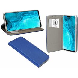 MARKENLOS Buch Tasche Smart kompatibel mit HONOR MAGIC 4 PRO Handy Hülle Etui Brieftasche Schutzhülle mit Standfunktion, Kartenfach Blau