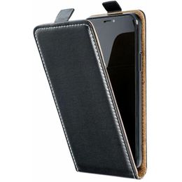MARKENLOS Flip Case kompatibel mit Oppo A16 / A16s Handy Tasche vertikal aufklappbar Schutzhülle Klapp Hülle schwarz