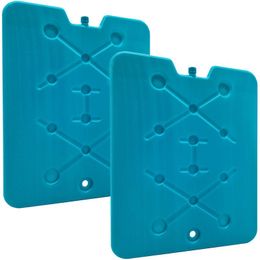 Spetebo - xxl Kühlakku 2er Set blau 780 ml - je 32 x 25 cm - Großes Kühl Element mit flachem Design - Kühlpack groß für Kühltasche Kühlbox Camping