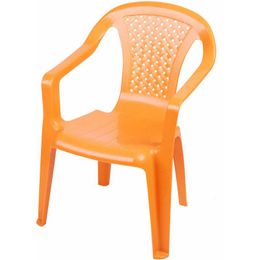 Spetebo Kinder Gartenstuhl aus Kunststoff - orange - Robuster Stapelstuhl für Kleinkinder - Monoblock Stuhl Kinderstuhl Spielstuhl Sitz Möbel stapelbar