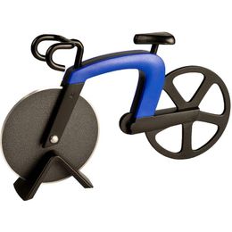Pizzaschneider Fahrrad Pizza Cutter rostfreier Stahl Antihaft-Beschichtung Blau