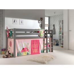 Vipack Spielbett Pino mit Textilset Vorhang und 3 Taschen versch. Designs