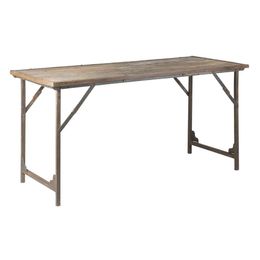 IB Laursen Markttisch Unika aus Holz mit Metallgestell, 150 x 60,00 x Höhe 72 cm, Holz