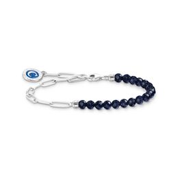 Thomas Sabo Member Charm-Armband mit dunkelblauen Beads und Charmista Coin Silber