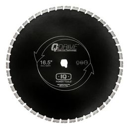 iQ Powertools 420mm Q-Drive segmentierte Diamantscheibe mit ger&auml;uscharmem Kern f&uuml;r abrasive Materialien, schwarz
