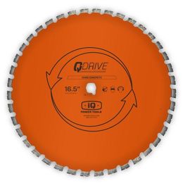iQ Powertools 420mm Q-Drive segmentierte Diamantscheibe mit ger&auml;uscharmem Kern f&uuml;r Beton/weicher Naturstein, orange