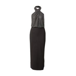 Karen Millen Kleid Damen Größe 40 schwarz / silber Winterkleid