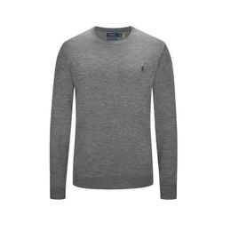 &Uuml;bergr&ouml;&szlig;e : Polo Ralph Lauren, Pullover aus Merinowolle in Grau