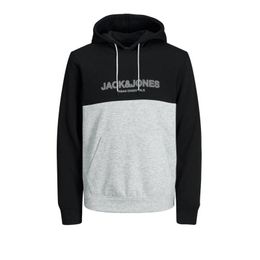 Jack & Jones &Uuml;bergr&ouml;&szlig;e : Jack & Jones, Hoodie im Baumwoll-Mix in Schwarz