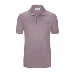 &Uuml;bergr&ouml;&szlig;e : Gran Sasso, Poloshirt aus merzerisierter Baumwolle mit Fineliner-Streifen in Bourdeaux