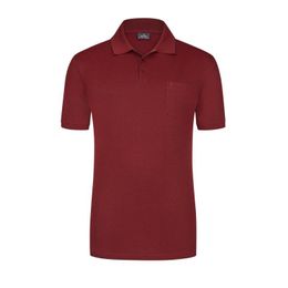 &Uuml;bergr&ouml;&szlig;e : Ragman, Poloshirt in melierter Optik in Bourdeaux