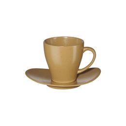 Asa tasse mit unterteller, ocra