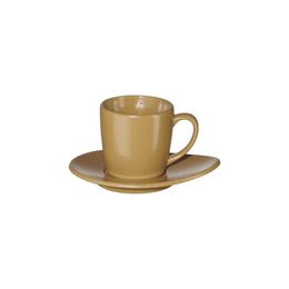 Asa espressotasse mit unterteller, ocra