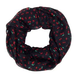 Ella Jonte Loop, breiter Rockabilly Loop schwarz rot mit Kirschen