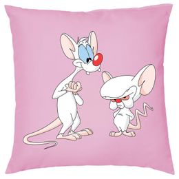 Blondie & Brownie Blondie & Brownie Dekokissen Pinky Brain Weltherrschaft Mäuse Maus kissen mit füllung