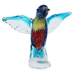 aubaho Dekofigur Glasfigur Figur Skulptur Kolibri Vogel Glas Glasskulptur Murano Antik-