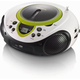 Lenco SCD-38 USB CD-Radio mit MP3 Radio (FM-Tuner), grün
