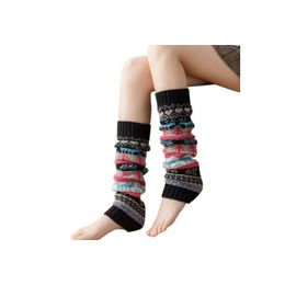 Daisred Beinstulpen Stulpen Damen Weihnachts Beinwärmer Stulpensocken 2 Paare