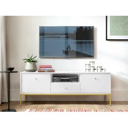 Mirjan24 TV-Schrank Mono Gold MRTV154 (mit Schublade und 2 Türen) Griffe aus Aluminium